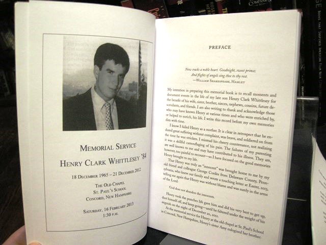 Recalling Henry Clark Whittlesey: December 18, 1965---December 21, 2012